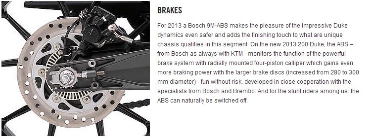 2013 KTM Duke 200 ABS; Is it Coming to India?