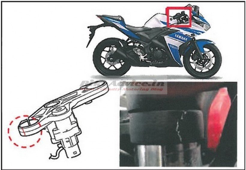 Yamaha R3 Recall for Faulty Triple Clamp