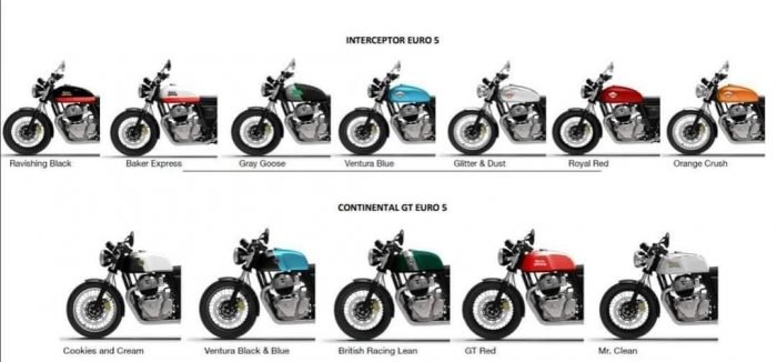 LEAKED: New Colors for Interceptor 650 and Continental GT 650