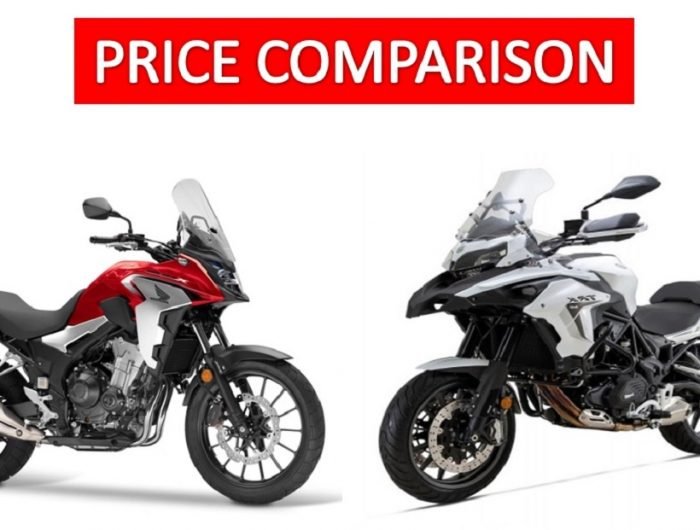 CB500X vs TRK502 vs Versys 650 - Price Comparison