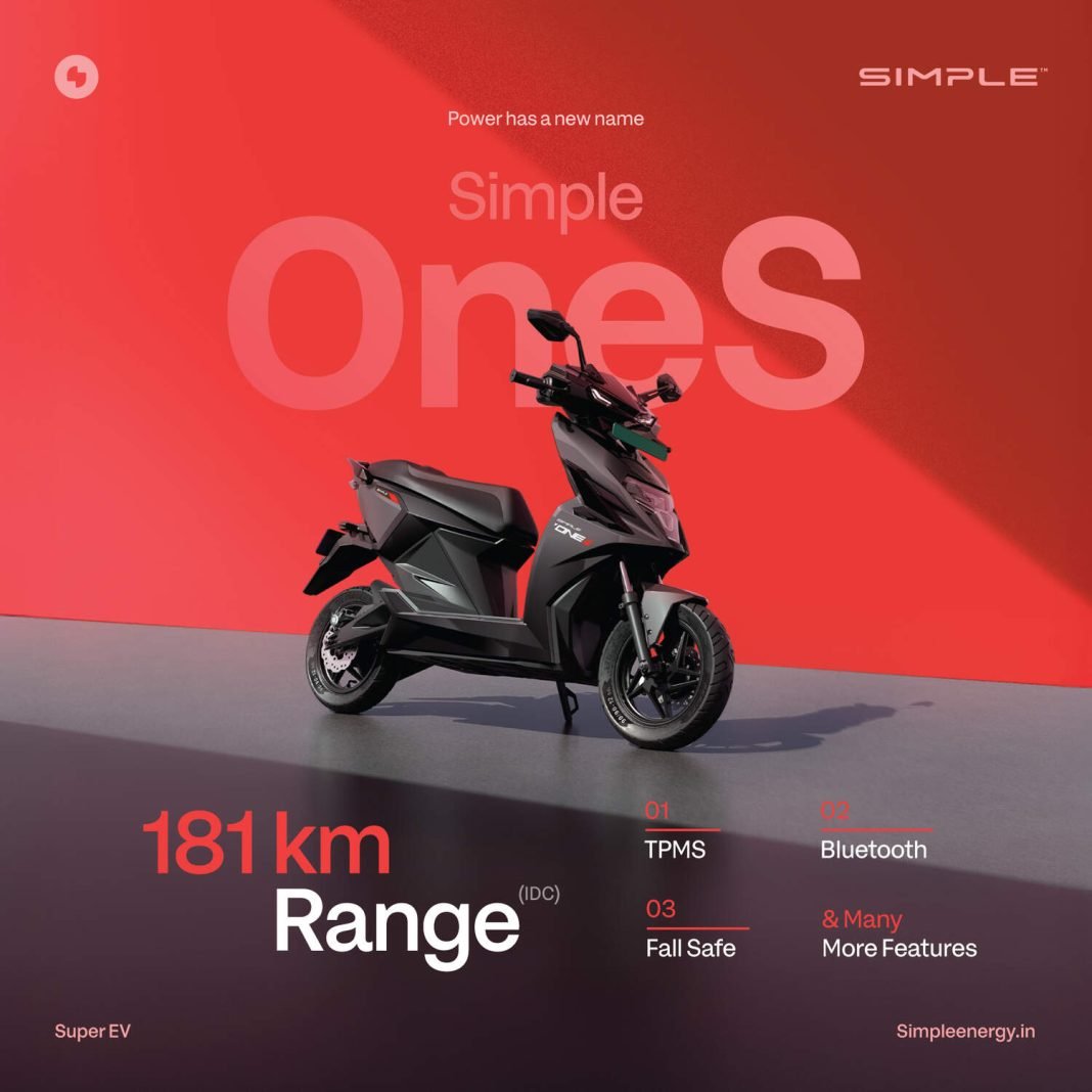 Simple OneS Launch Price Rs 1.40 Lakh, 181 Km Range