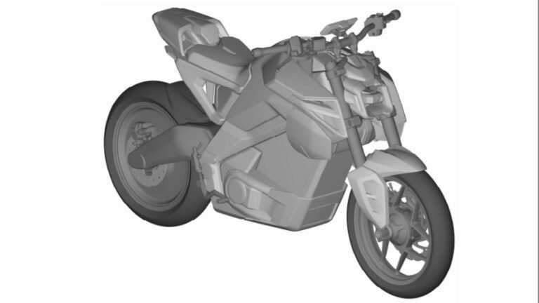 TVS eFX 3O Electric Motorcycle Design Patented in India